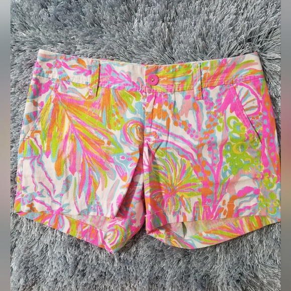 Lilly Pulitzer | Shorts | Lilly Pulitzer Multicolor Leaf Pattern ...